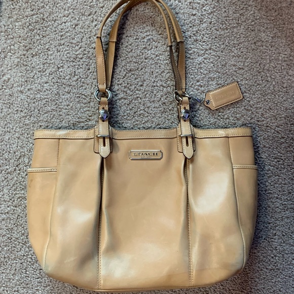 Coach | Bags | Coach Tan Leather Handbag | Poshmark